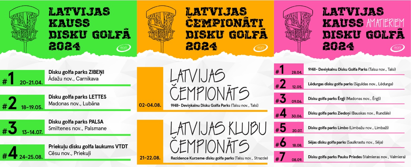 LDGF sacensību kalendārs 2024 | Latvijas Disku golfa federācija